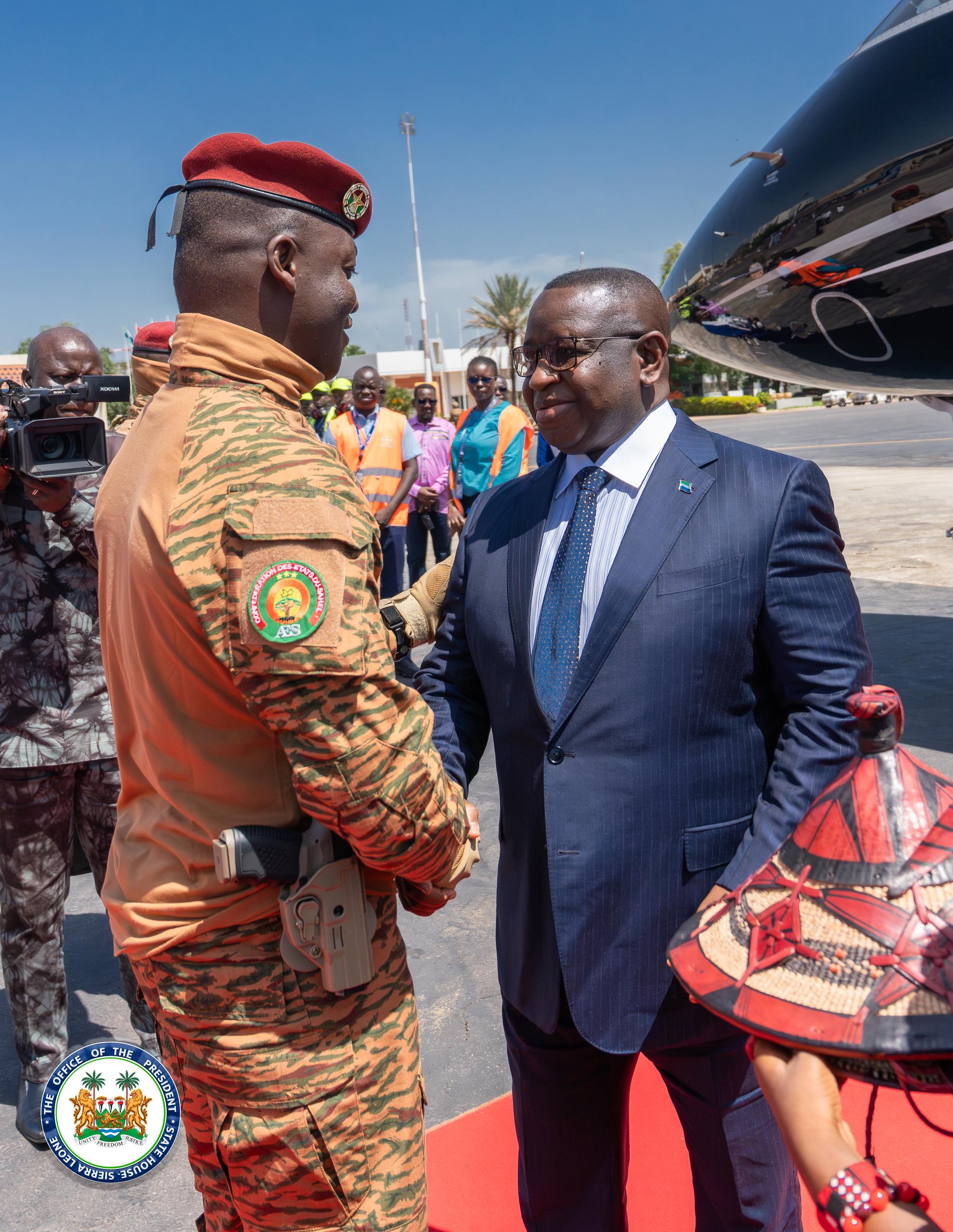 Chairman of ECOWAS Authority, President Julius Maada Bio, Welcomed by ...